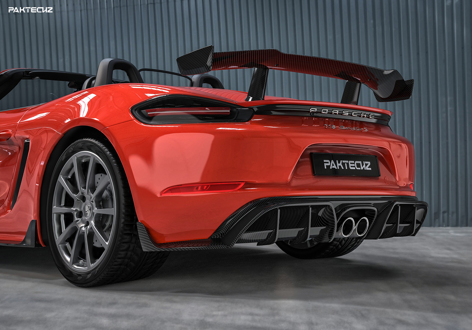 Porsche 718 Paktechz Front Splitter,Porsche 718 Paktechz Aerodynamics Kit