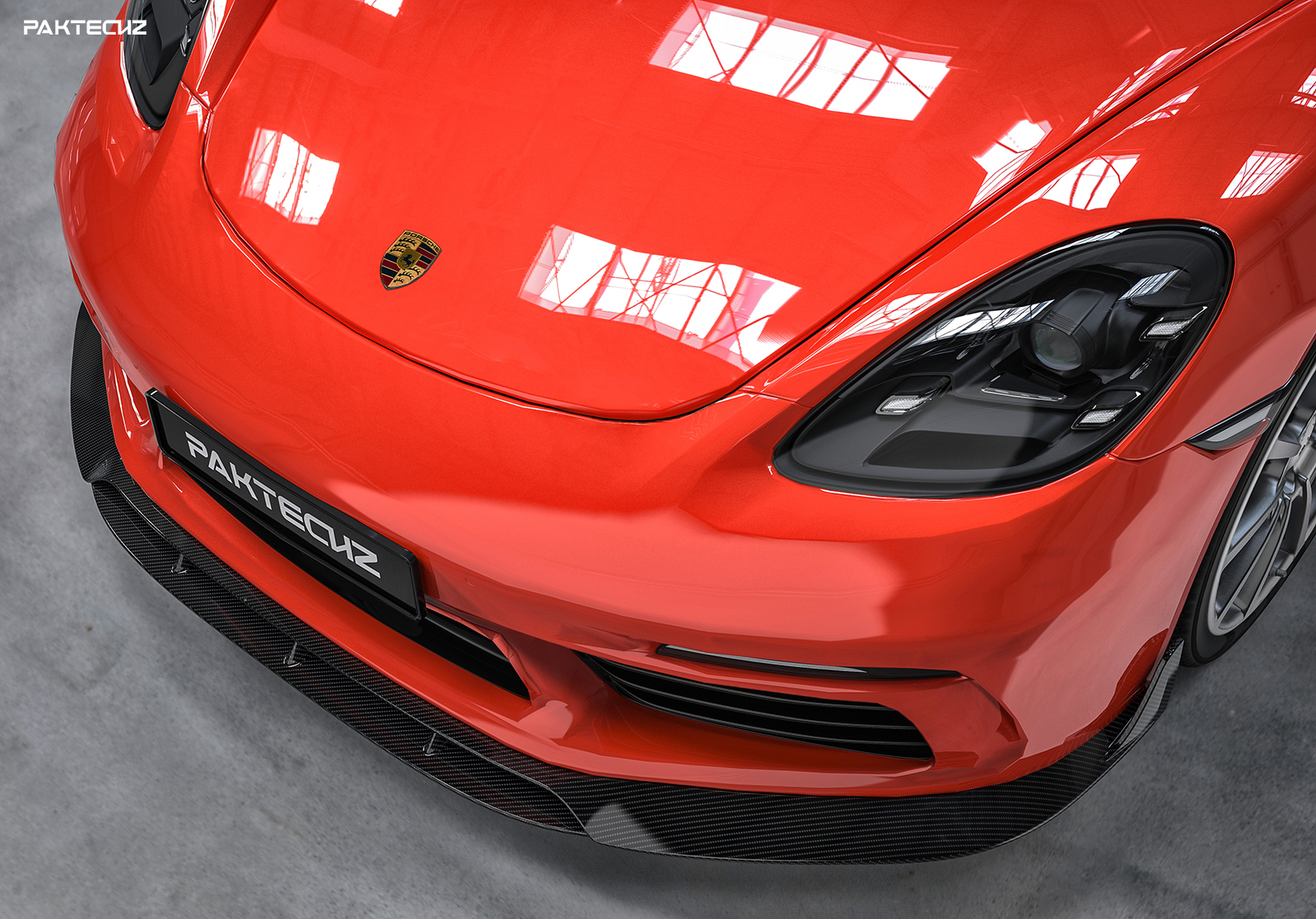 Porsche 718 Paktechz Front Splitter,Porsche 718 Paktechz Aerodynamics Kit