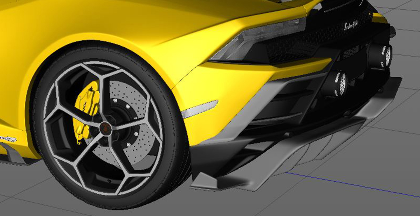 Lamborghini Huracan EVO Paktechz Rear Bumper Trims,Lamborghini Huracan ...